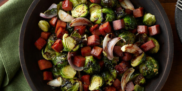 SPAM ® Maple Flavoured Roasted Brussels Sprouts